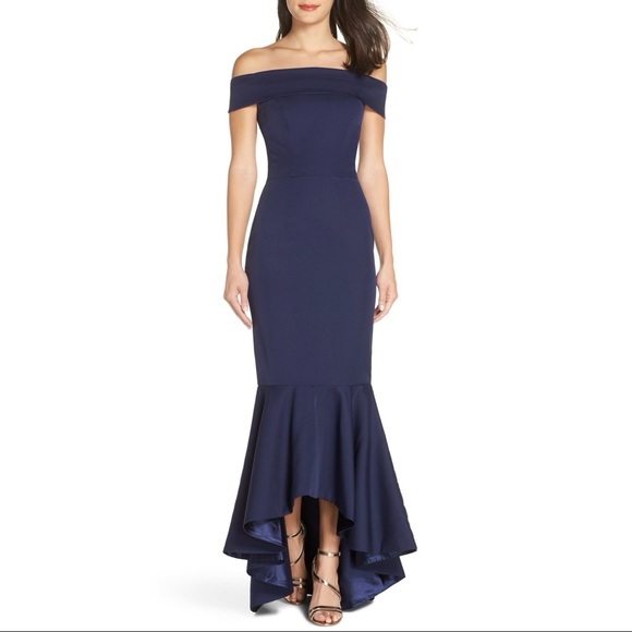 Dresses | Chi Chi London Off The Shoulder Mermaid Gown | Poshmark